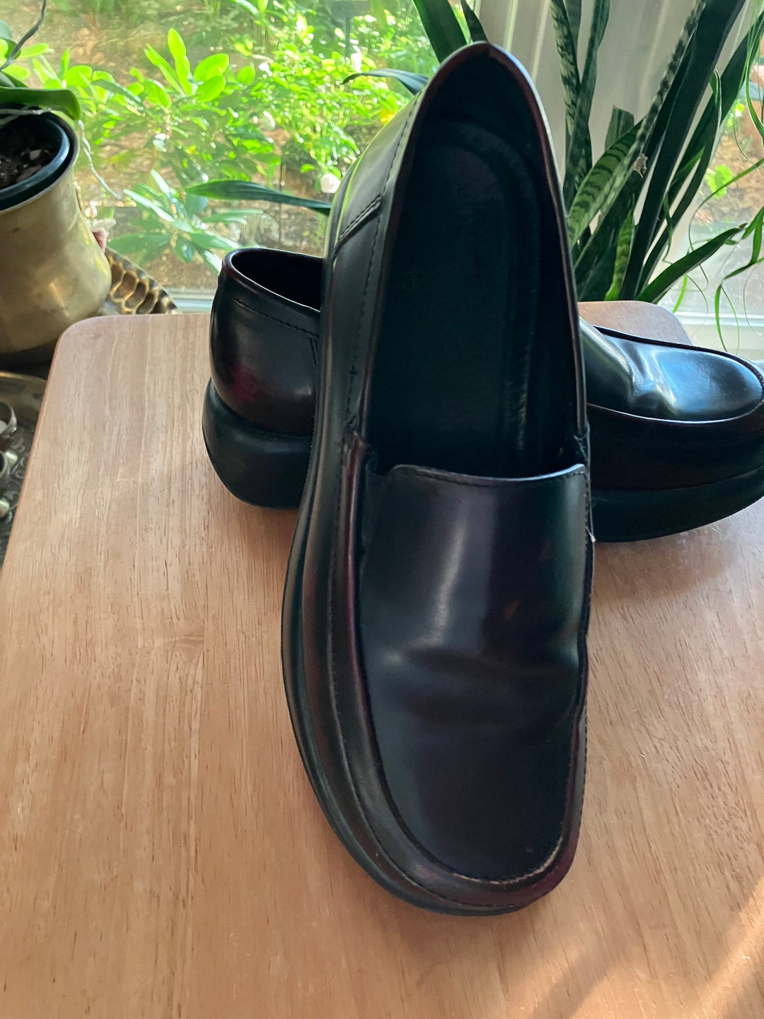 Dansko Brown Leather Slip on Enclosed Rubber Sole Shoes Medical ...