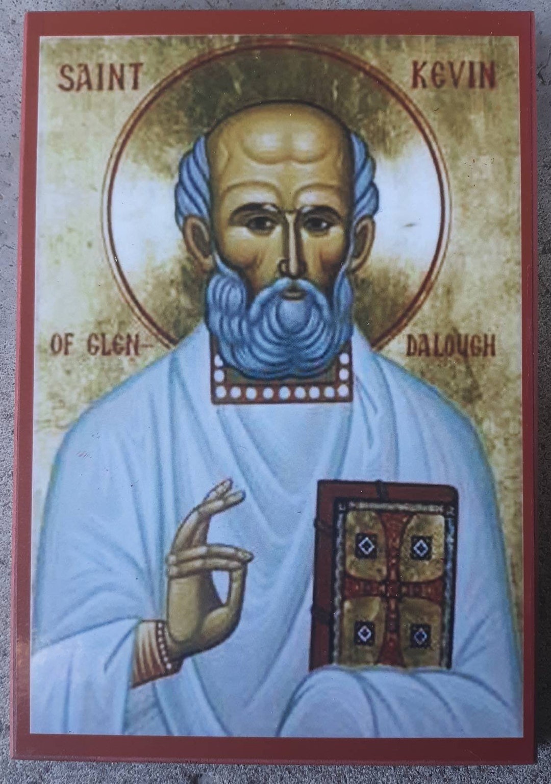 ORTHODOX ICON St. Kevin of Glendallough - Etsy