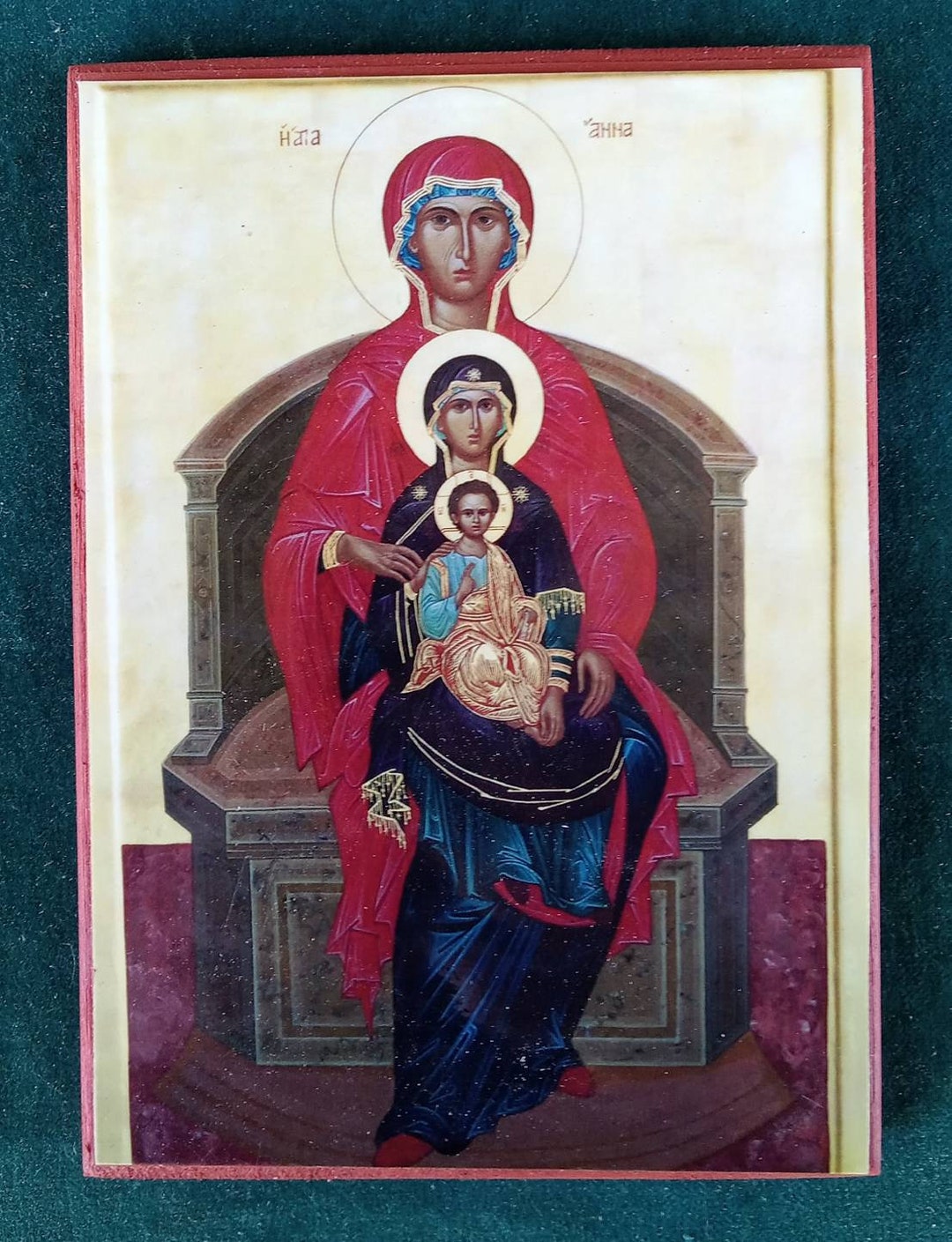 Orthodox Icon of St Anna the Theotokos and Christ - Etsy