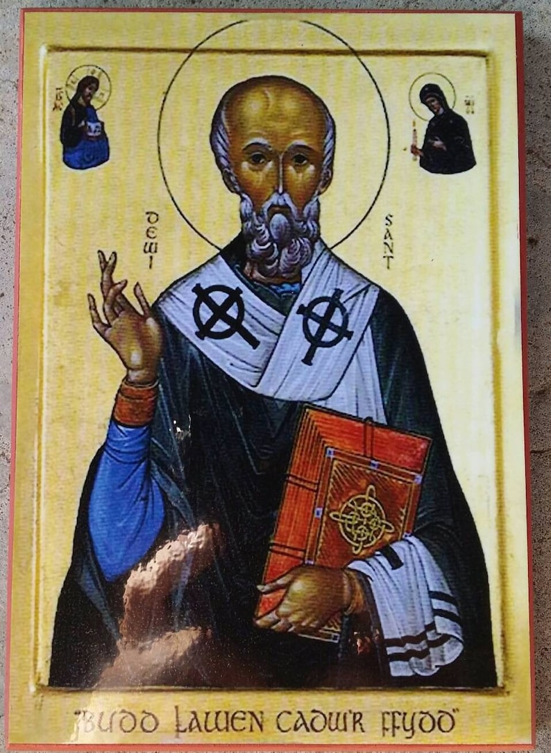 Orthodox Icon of St David of Wales - Etsy India