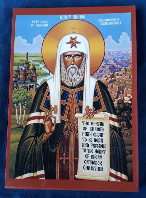Orthodox Icon of St. Tichon | Etsy