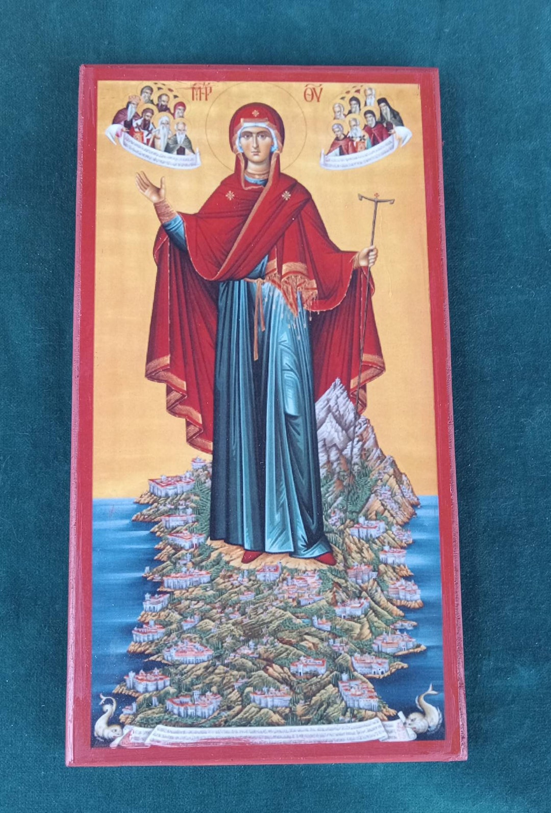 ORTHODOX ICON of the THEOTOKOS Over Her Garden Mt. Athos - Etsy