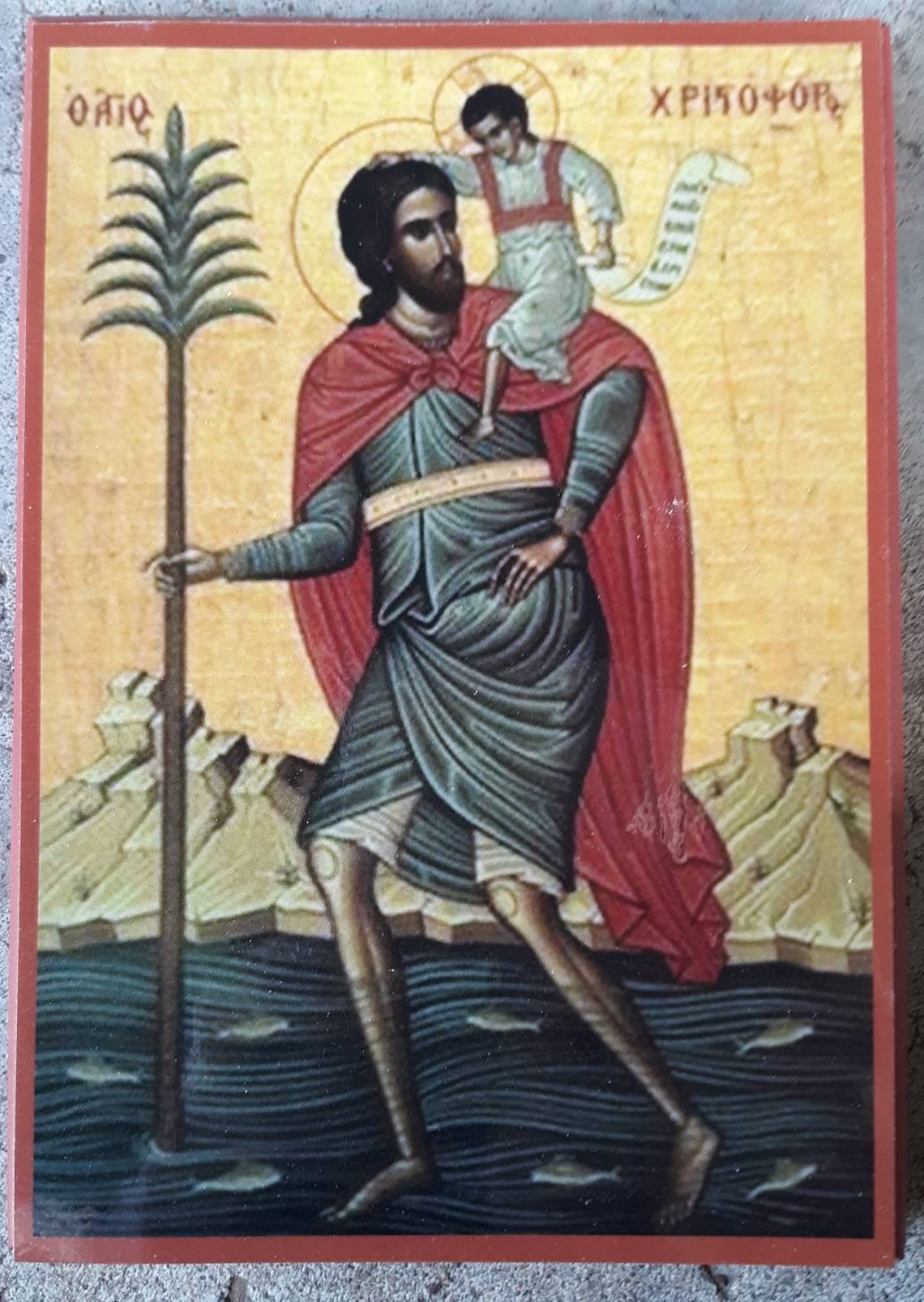 Orthodox Icon of St Christopher - Etsy