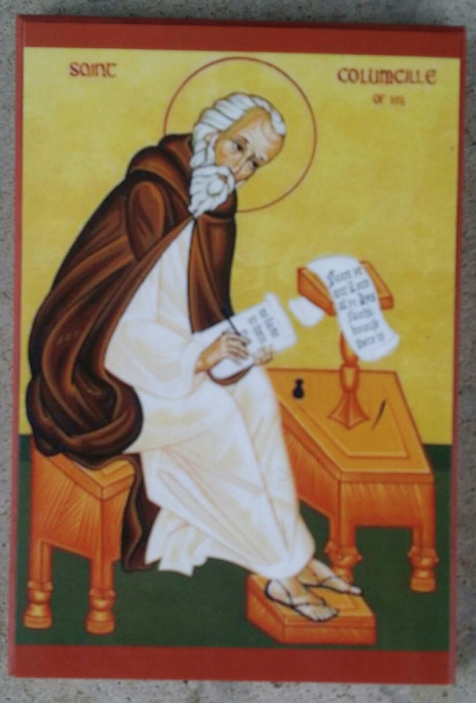 ICON of St. Columba of Iona - Etsy UK
