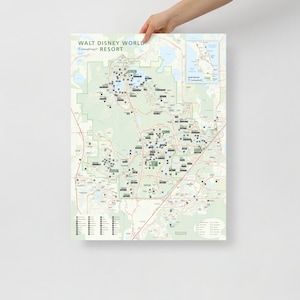 Walt Disney World Resort Map (national Park-style) With Points-of ...