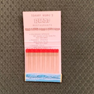 Vintage Matchbook, Tommy Wongs, Island, Restaurant, Colorado, Tiki ...