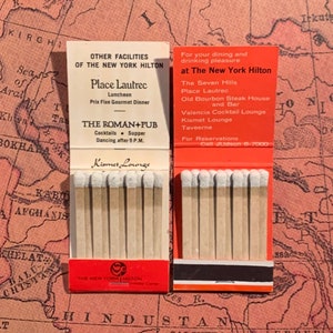 Vintage Matchbooks, NYC, New York Hilton, Old Bourbon Steak House, Lot ...