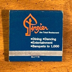 Vintage Matchbook Tangier Restaurant Akron Ohio Feature - Etsy