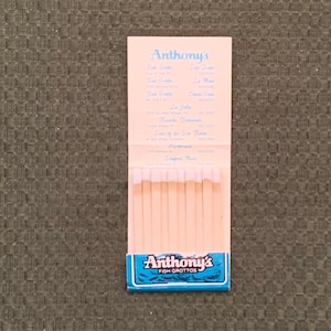 Vintage Matchbook Anthonys Fish Grotto Restaurant San - Etsy