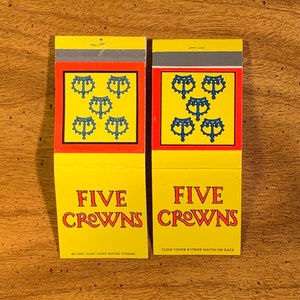 Vintage Matchbooks Five Crowns Restaurant Corona Del Mar - Etsy
