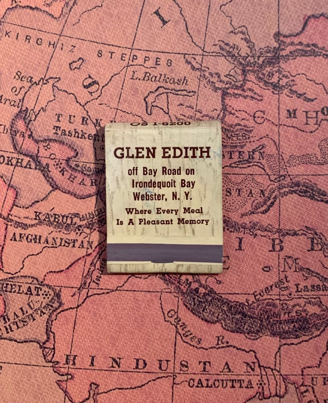 Vintage Matchbook, Glen Edith, Restaurant, Hotel, Irondequoit Bay ...