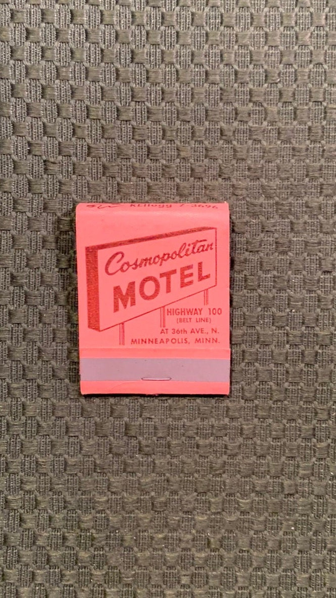 Vintage Matchbook, Cosmopolitan Motel, Minneapolis, Minnesota, Front ...