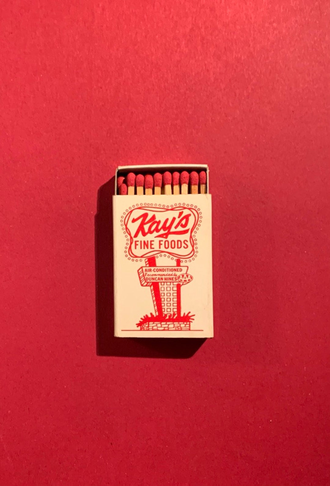 Vintage Matchbook, Kays, Restaurant, Muskogee, Oklahoma, Matchbox, W ...