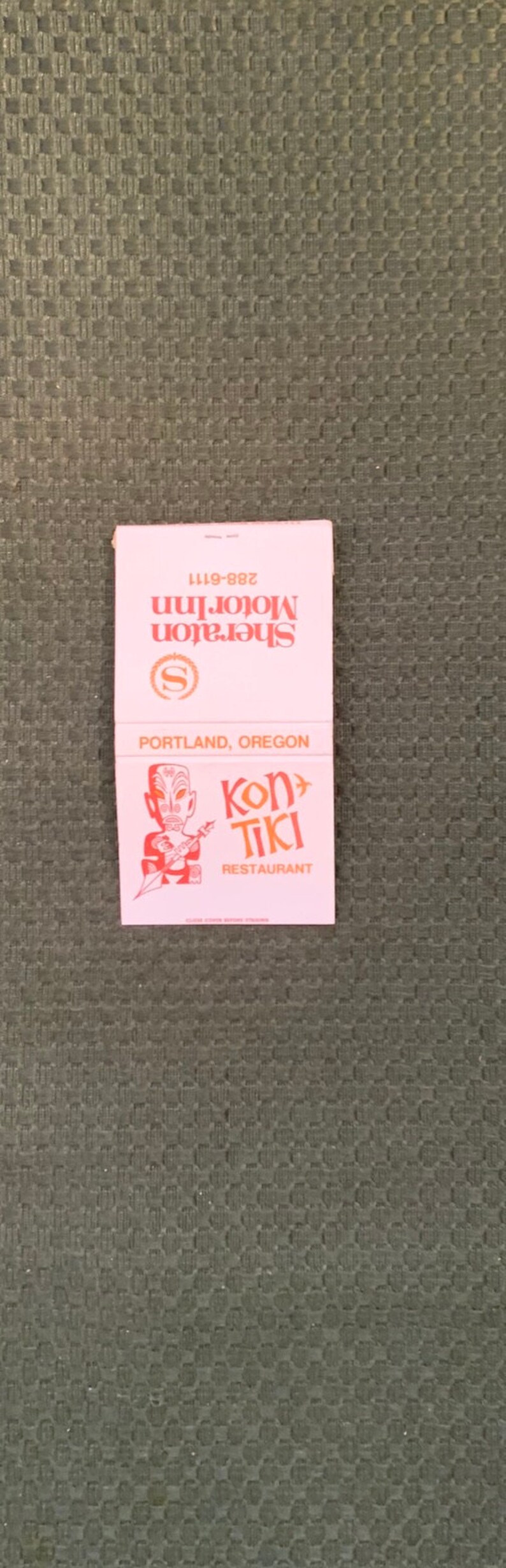Vintage Matchbook Kon Tiki Restaurant Bar Sheraton Hotel - Etsy