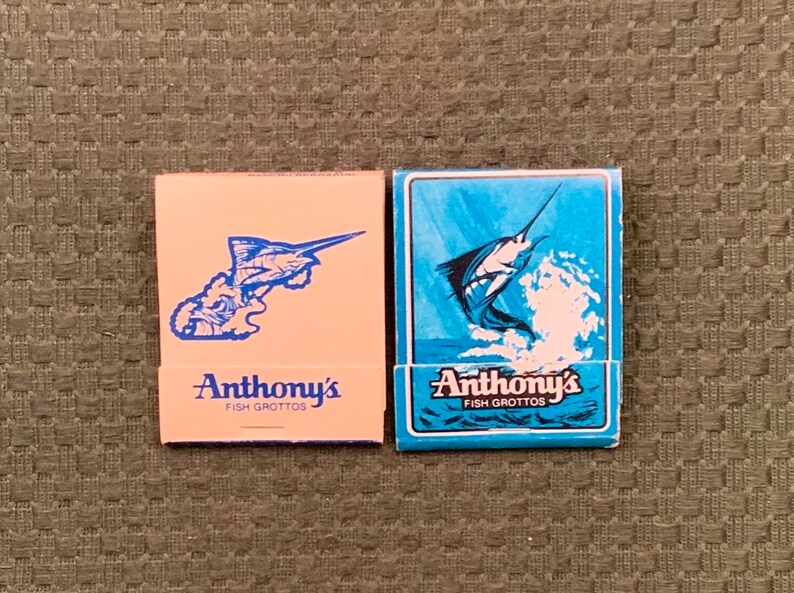 Vintage Matchbooks Anthonys Fish Grotto Seafood - Etsy