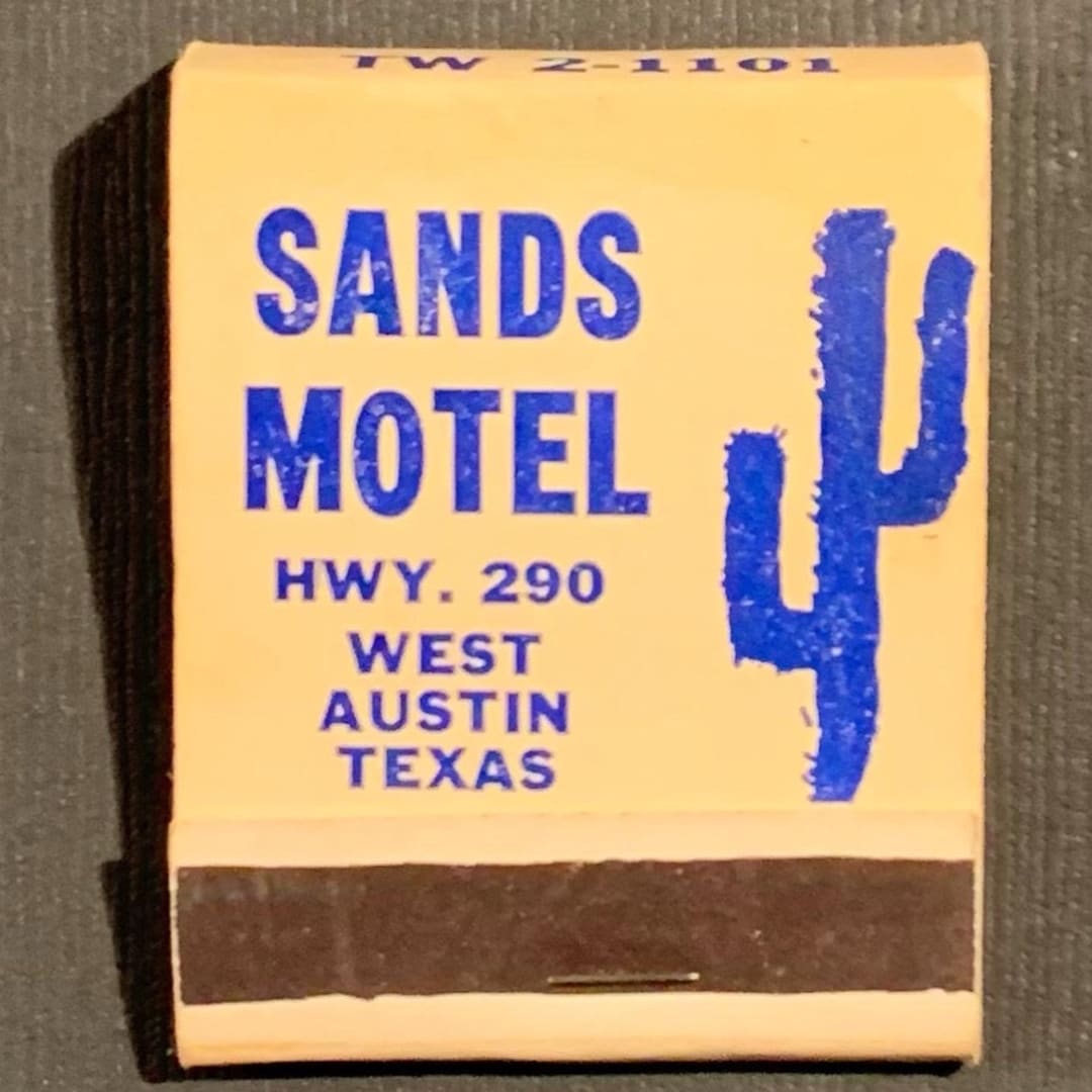Vintage Matchbook Sands Motel West Austin Texas Front - Etsy