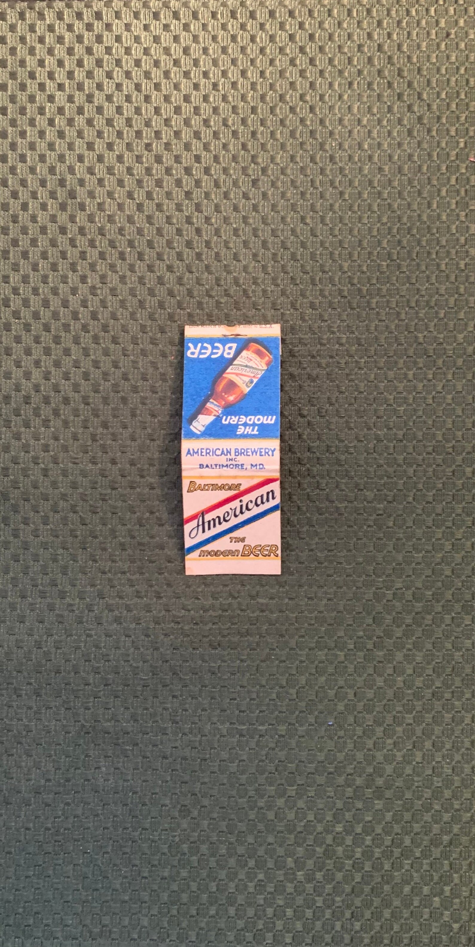Vintage Matchbook American Beer Baltimore Maryland | Etsy
