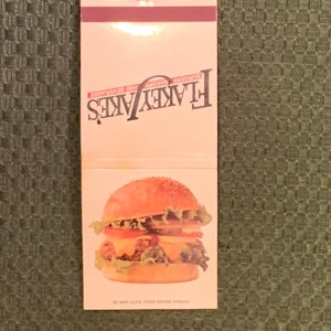 Vintage Matchbook, Flakey Jakes, Burger Restaurant, Hamburgers ...