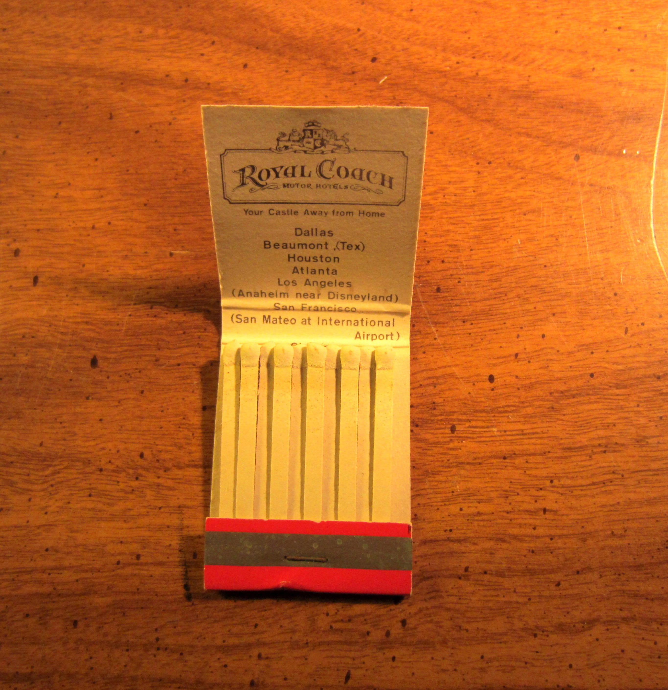 Vintage Matchbook Royal Coach Motor Hotel Dallas Texas | Etsy