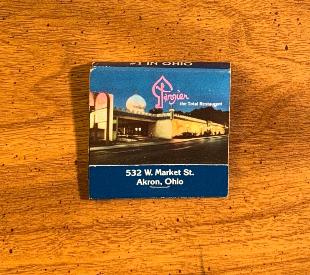 Vintage Matchbook Tangier Restaurant Akron Ohio Feature - Etsy