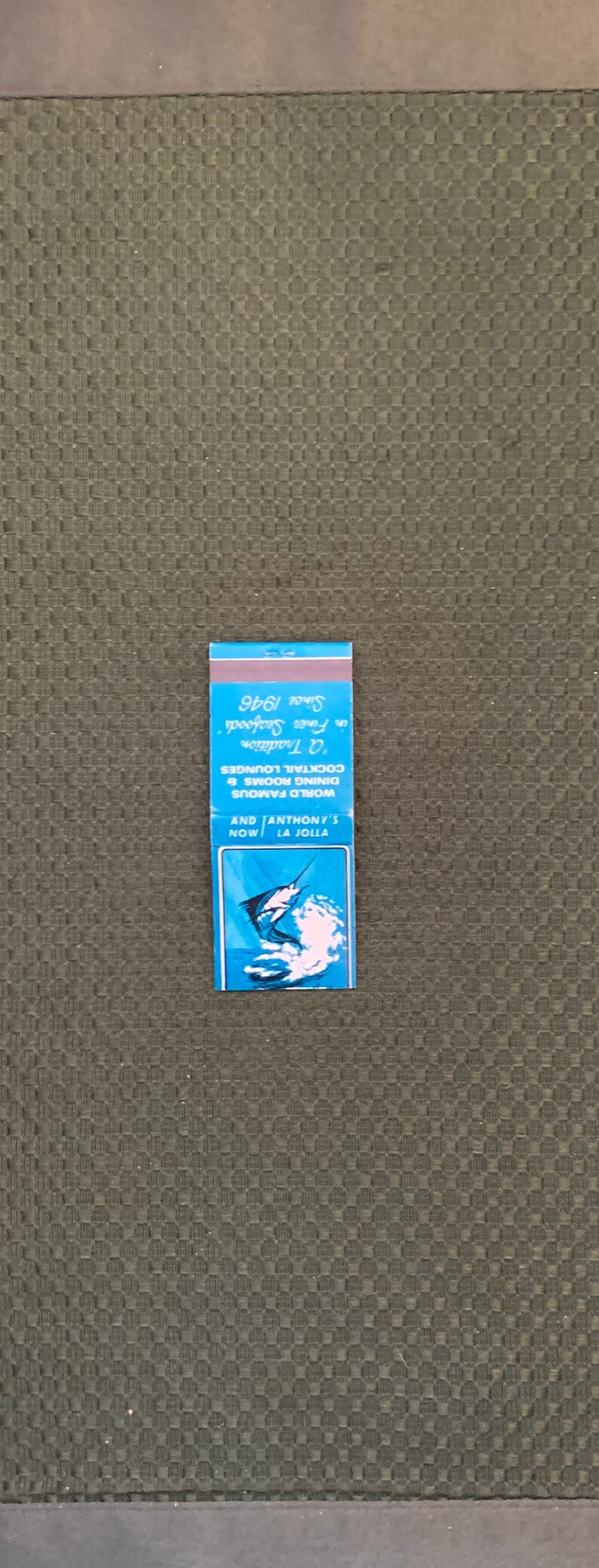 Vintage Matchbook Anthonys Fish Grotto Restaurant San - Etsy