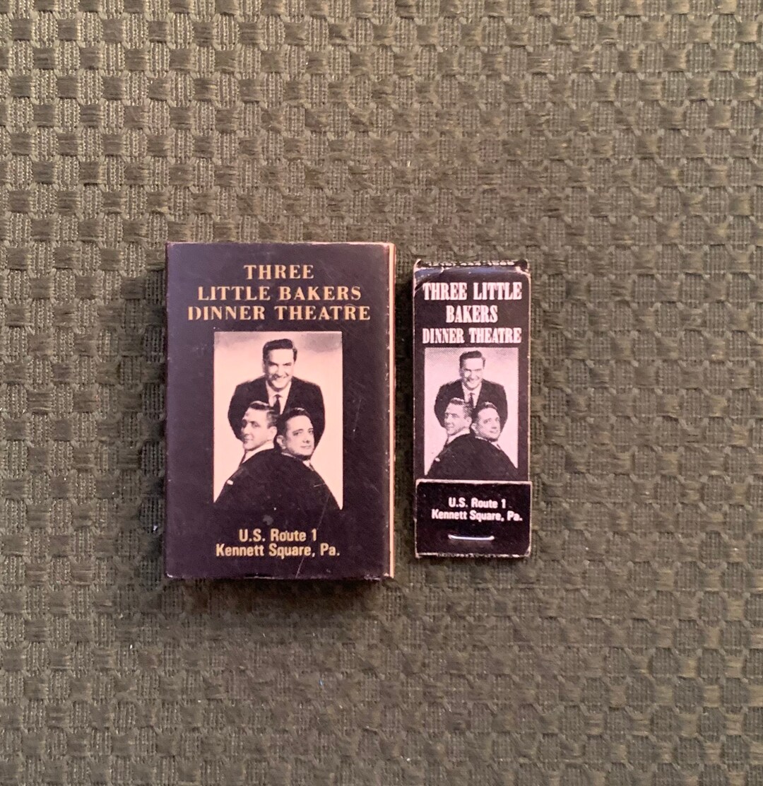 Vintage Matchbooks, Three Little Bakers, Dinner Theatre, Kennett Square ...