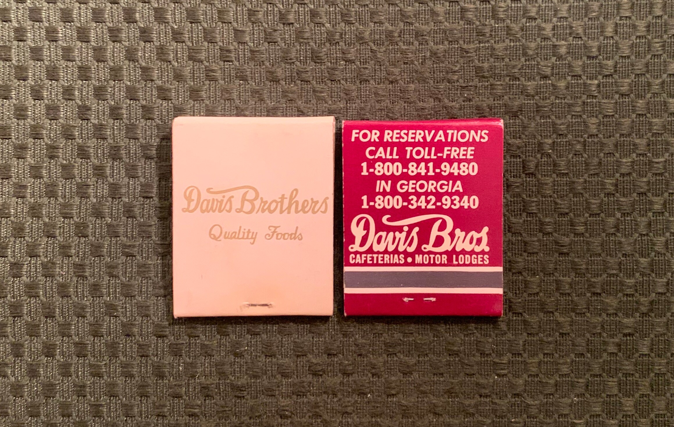 Vintage Matchbooks Davis Brothers Restaurant Atlanta - Etsy