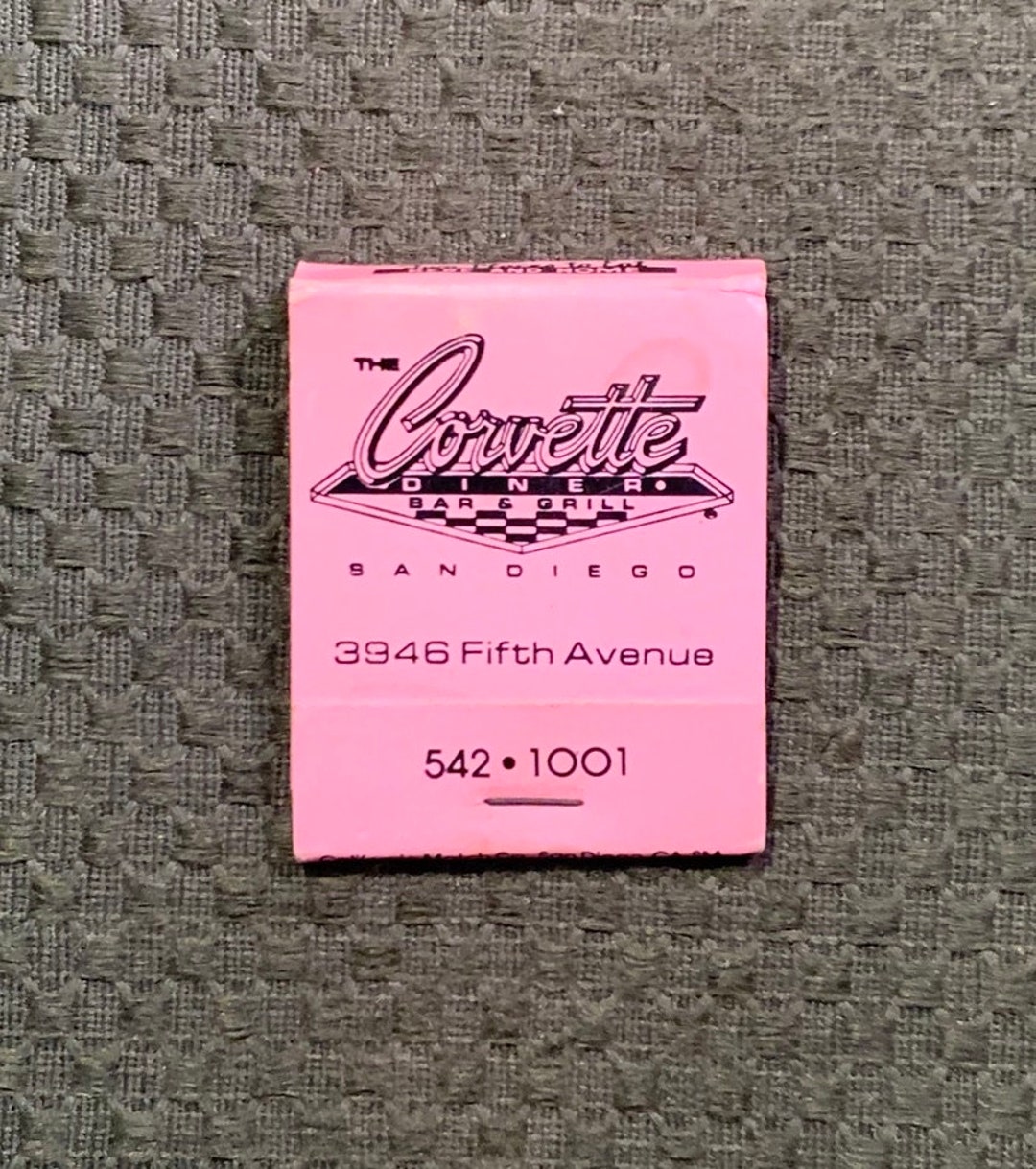 Vintage Matchbook Corvette Diner San Diego California W/ - Etsy