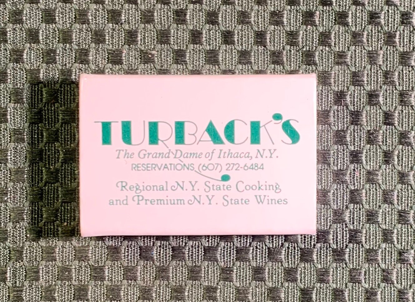 Vintage Matchbook Turbacks Restaurant Ithaca NY Matchbox | Etsy