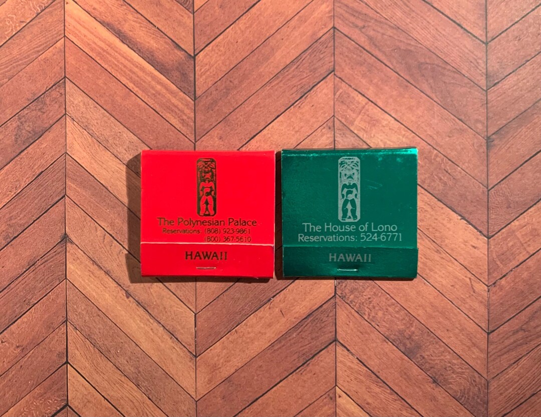 Vintage Matchbooks, Tiki, Polynesian Palace, House of Lono, Al ...