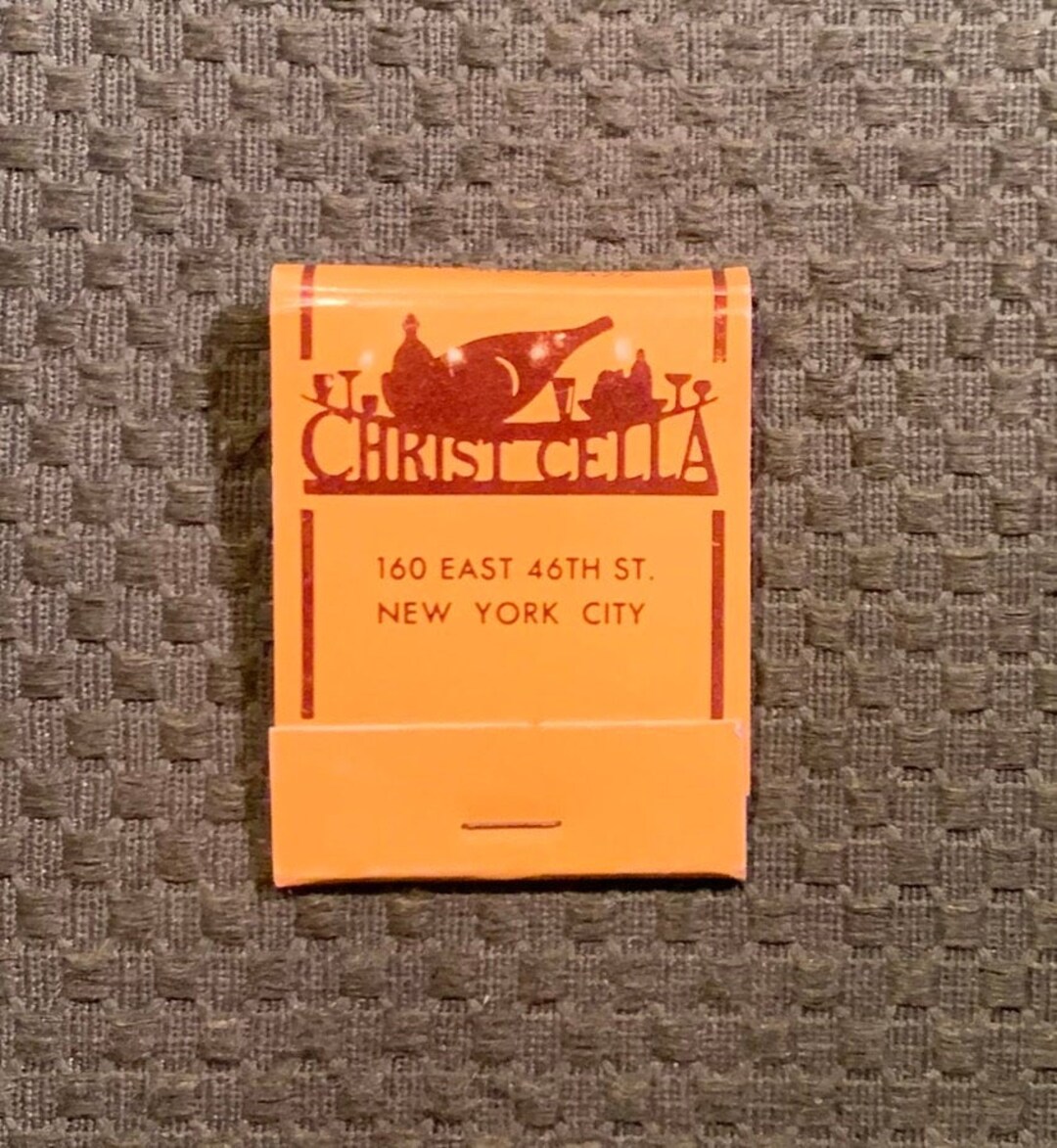 Vintage Matchbook NYC Christ Cella Restaurant East 46th - Etsy