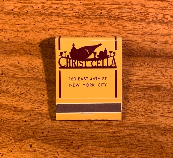 Vintage Matchbook NYC Christ Cella Restaurant East 46th Street | Etsy