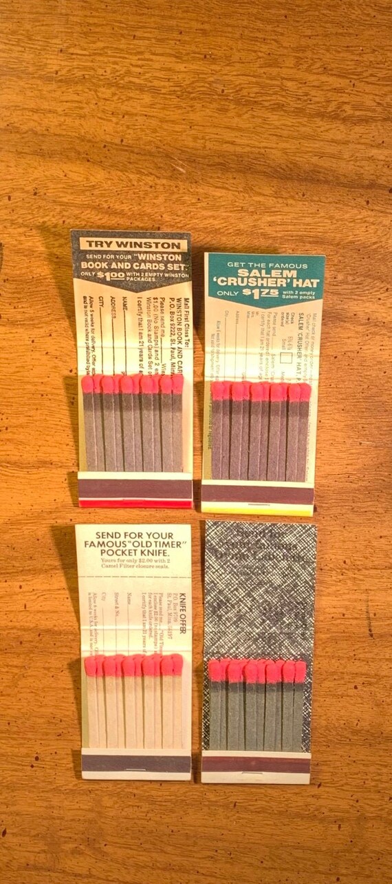 FREE SHIP In USA W All Match Sticks Front Strike Department Store Lot ...