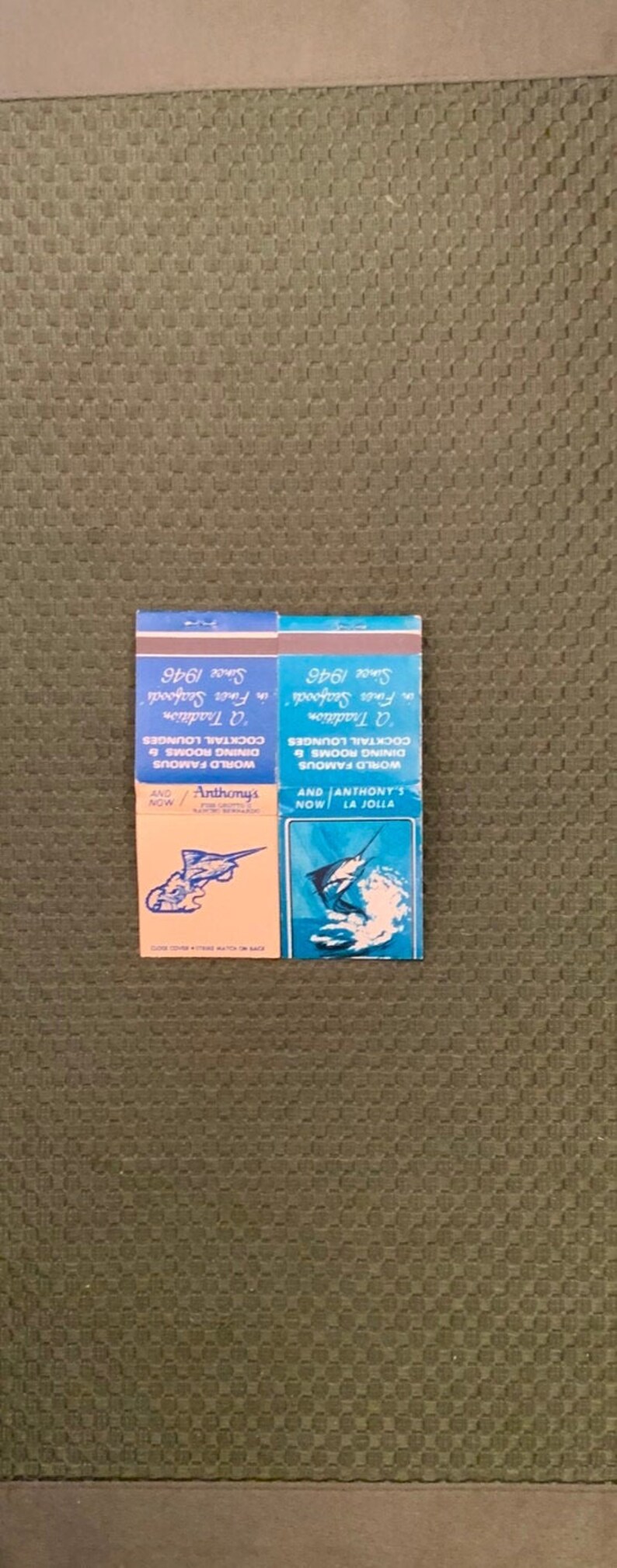 Vintage Matchbooks Anthonys Fish Grotto Seafood - Etsy