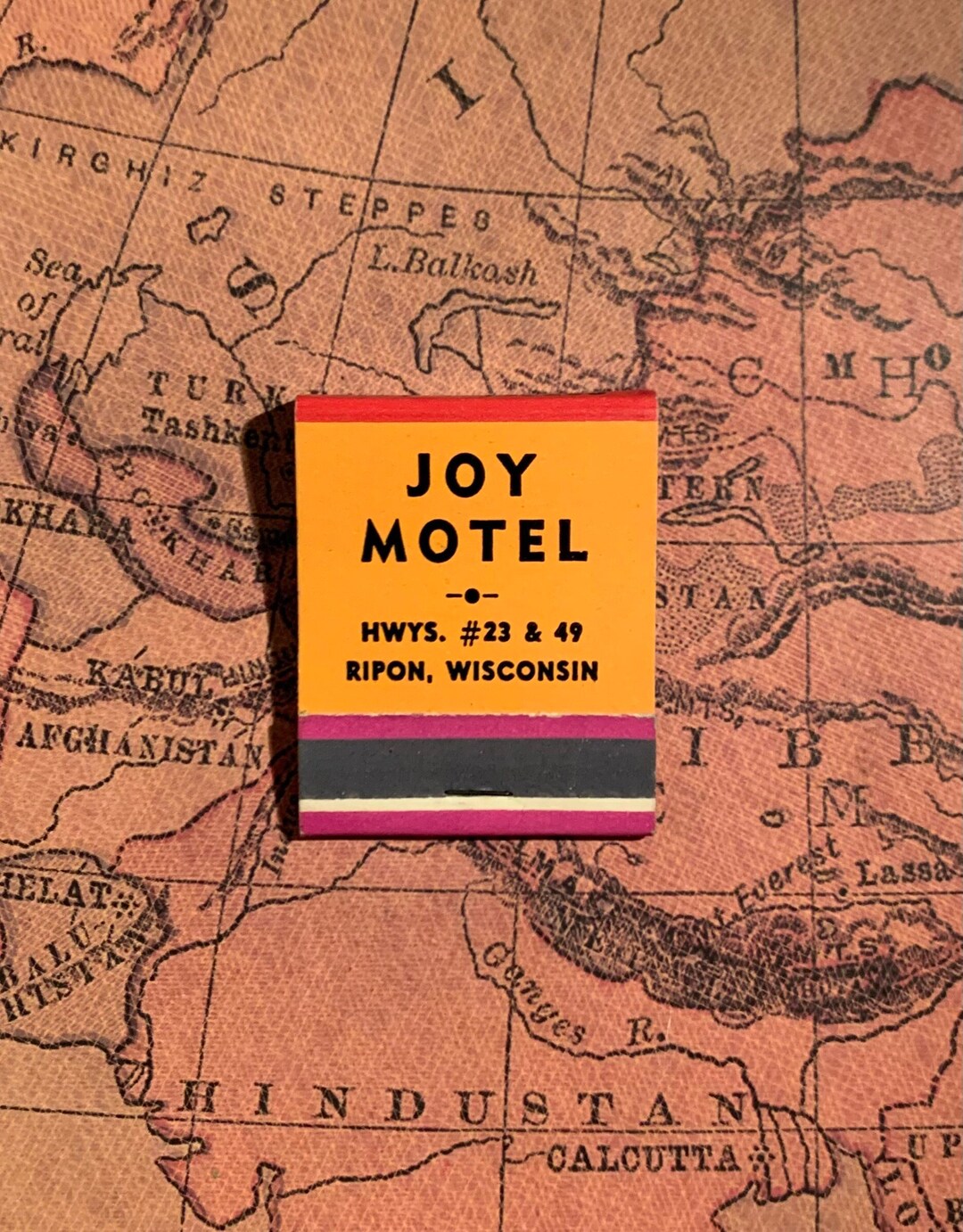 Vintage Matchbook, Joy Motel, Ripon, Wisconsin, Front Strike, W/ 20 ...