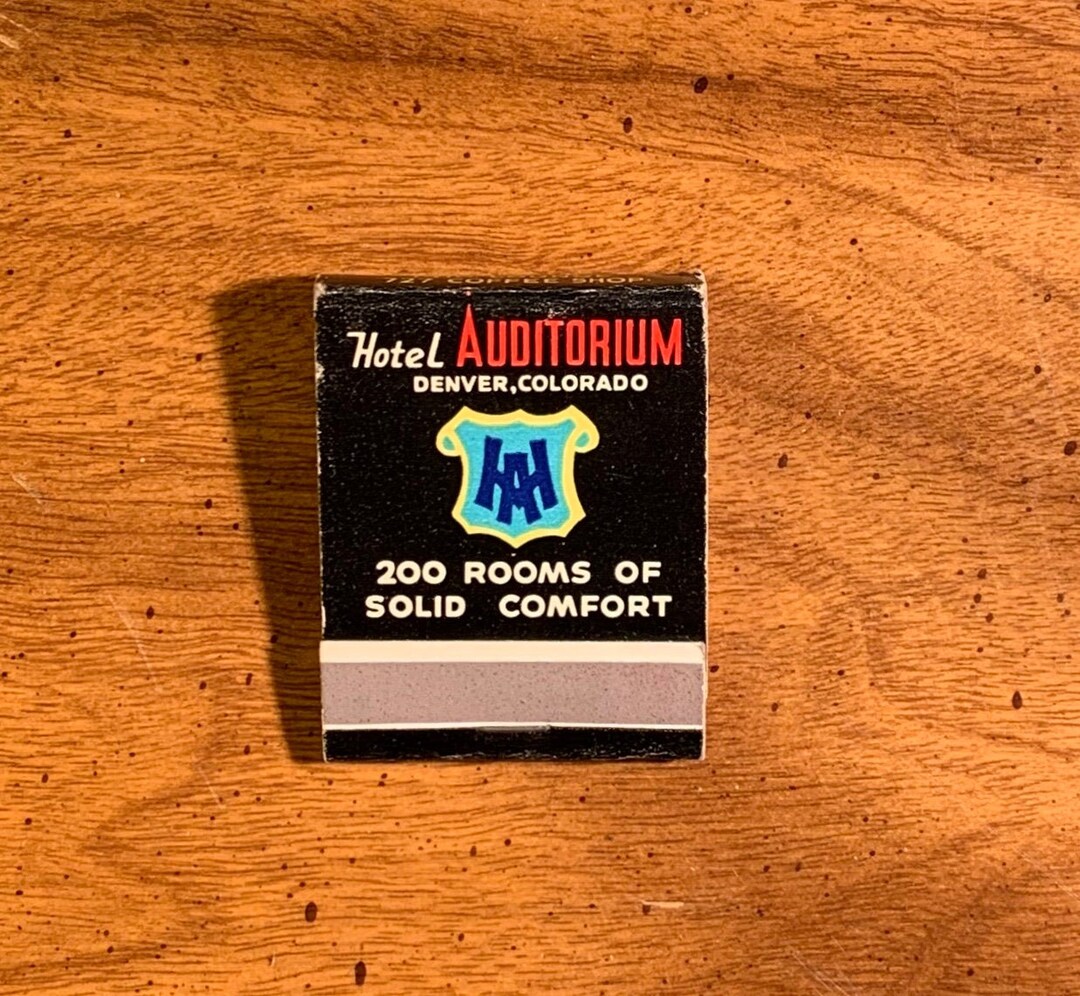 Vintage Matchbook Hotel Auditorium Denver Colorado Coffee - Etsy