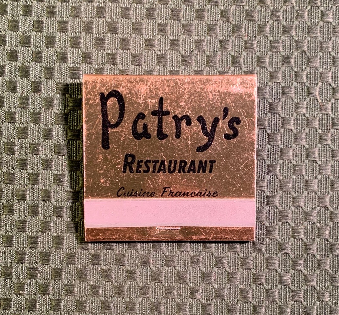 Vintage Matchbook, Patrys, French Restaurant, Dallas, Texas, TX, Front ...