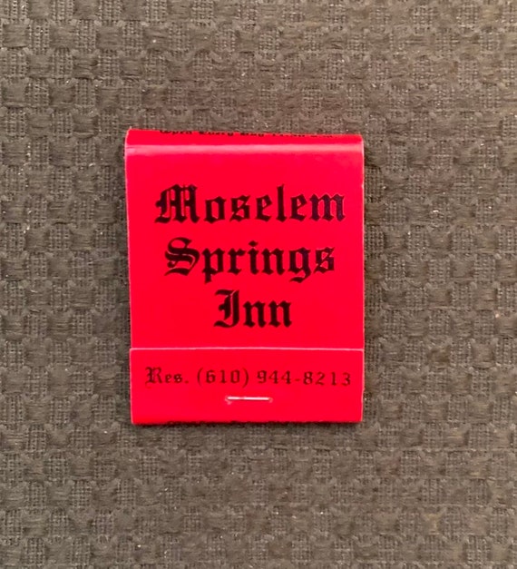 Vintage Matchbook Moselem Springs Inn Pennsylvania PA W/ | Etsy