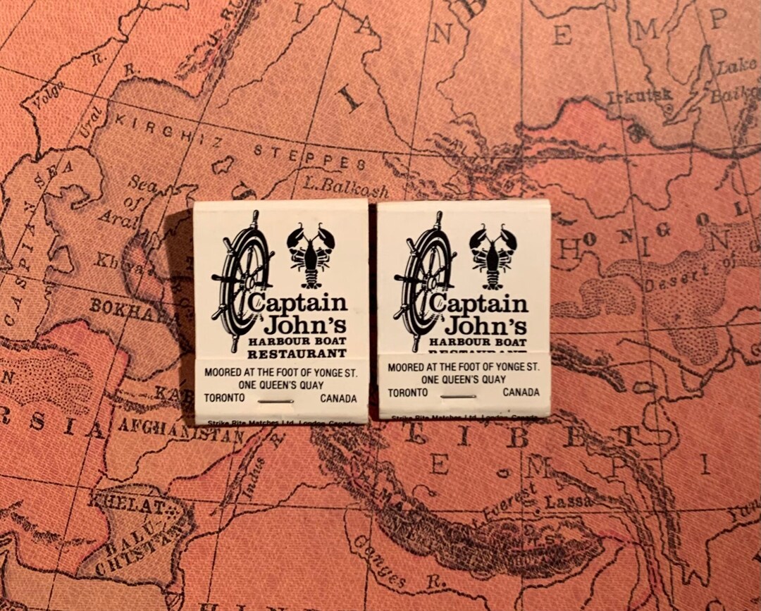 Vintage Matchbooks, Captain Johns, Seafood, Restaurant, Toronto, Canada ...