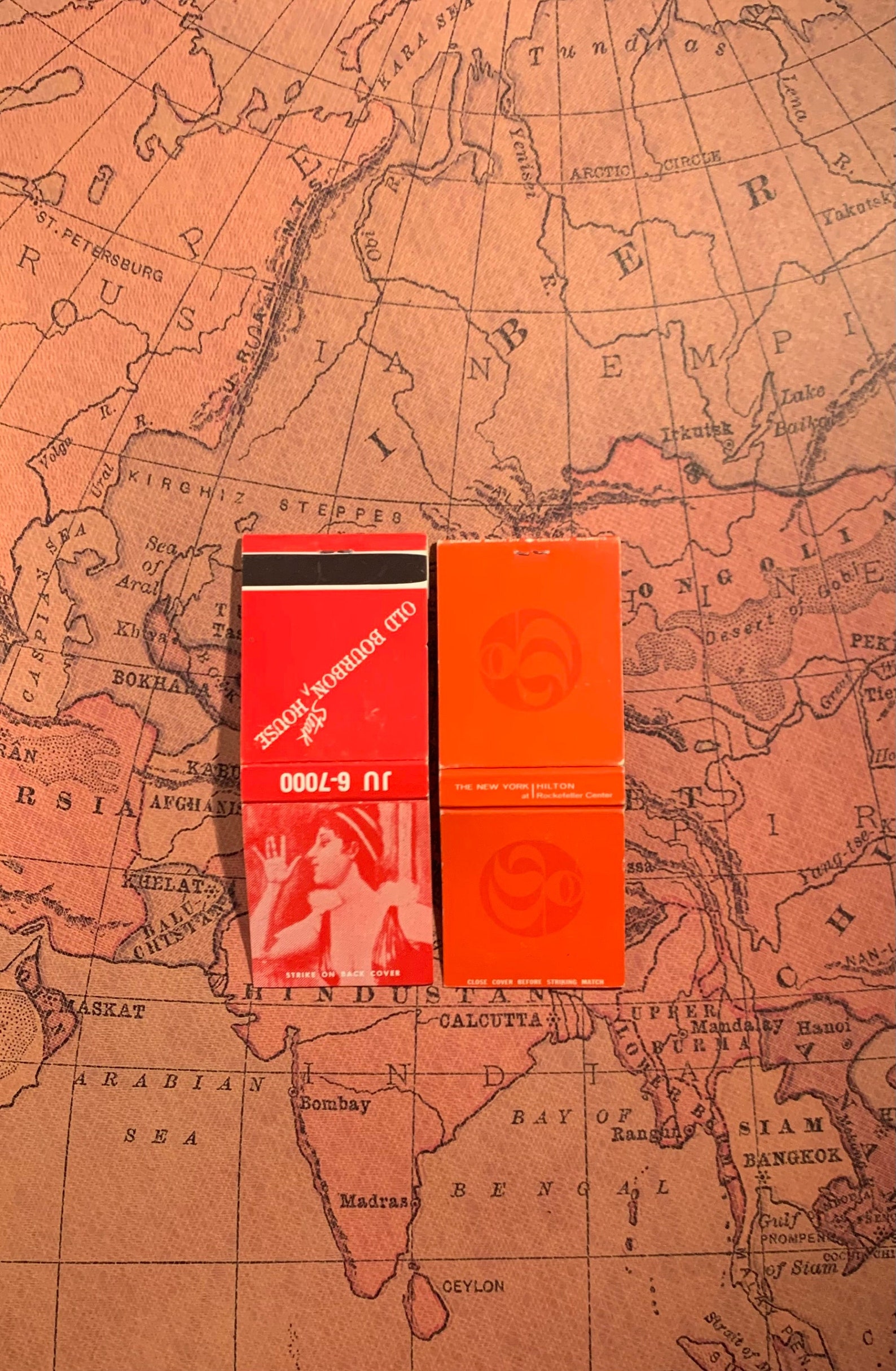 Vintage Matchbooks NYC New York Hilton Old Bourbon Steak - Etsy