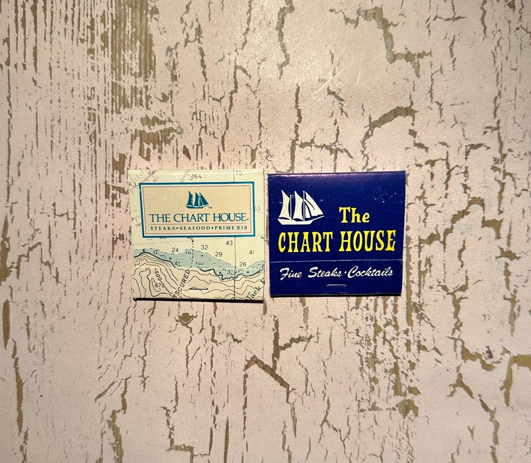 Vintage Matchbooks, Chart House, Restaurant, San Diego, Nautical Map ...
