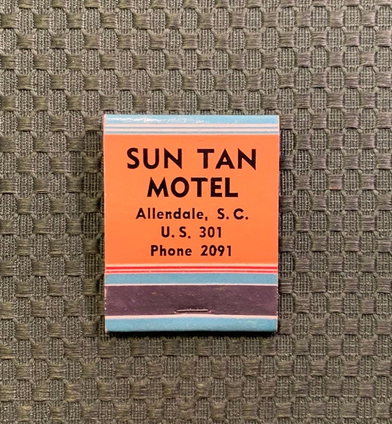 Vintage Matchbook Sun Tan Motel Allendale South Carolina - Etsy.de