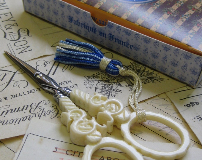 Sajou Faux Ivory Hand Paired Embroidery Scissors - Etsy