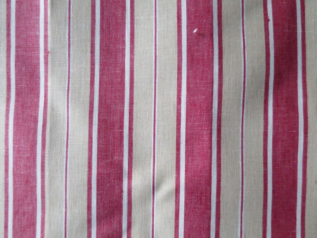 Handwoven Linen Scotch Holland Blind Fabric- Historical 1914- Red ...