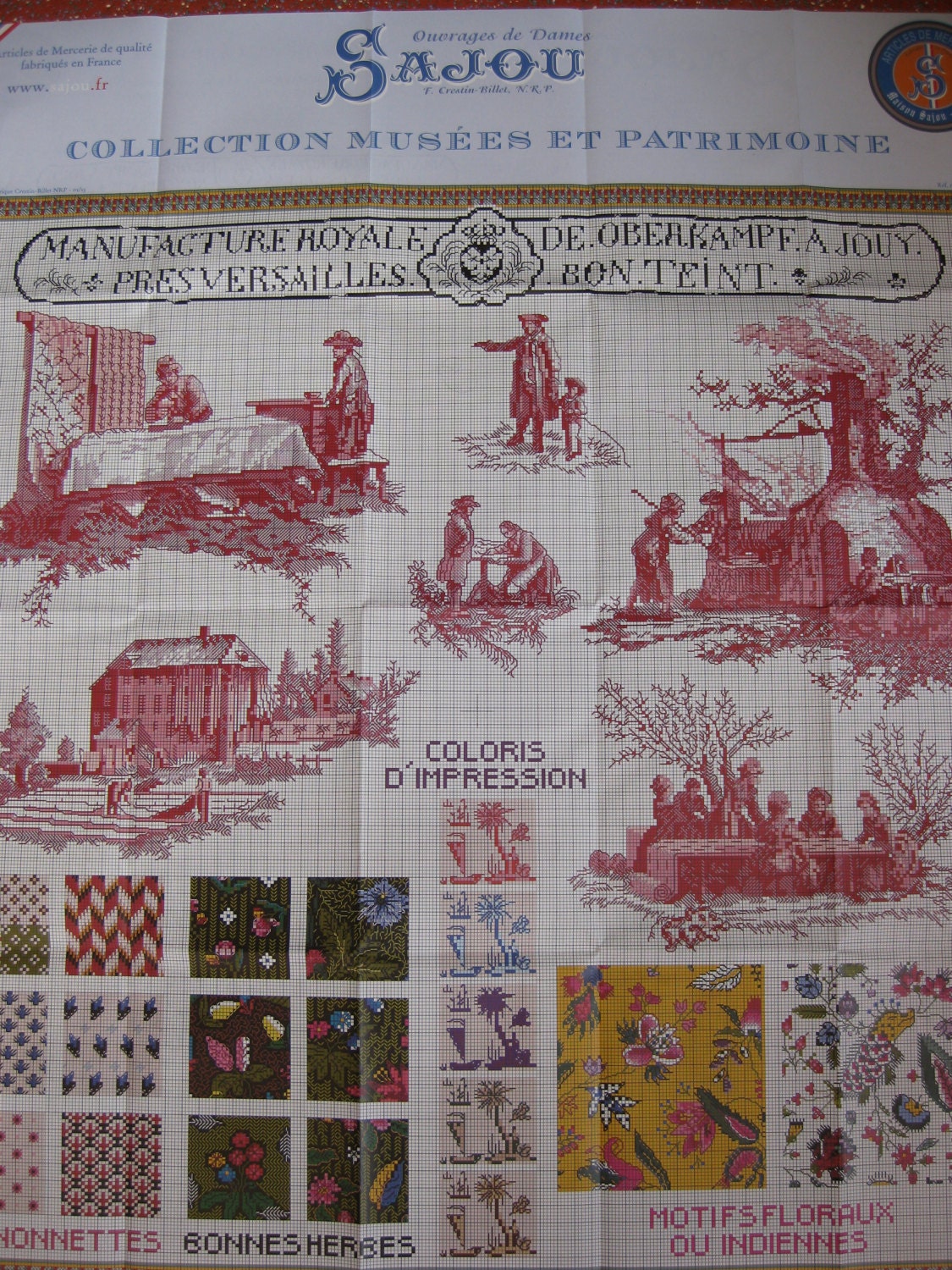 Sajou Museum & Heritage Gift Box Cross Stitch Kit- History of Toile Du ...