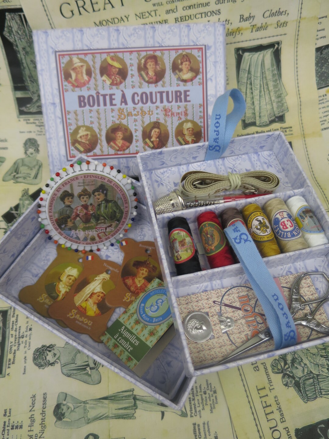 Sajou Sewing Box- Regional French Hats - Etsy