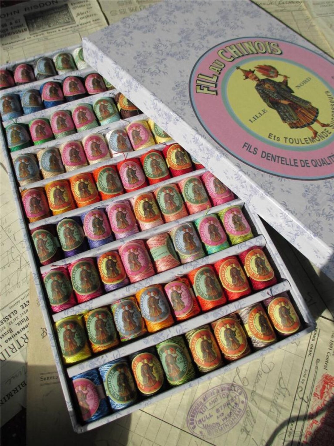 Sajou Gift Box Full Set 72 Fil Au Chinois Calais Lace Making Thread ...