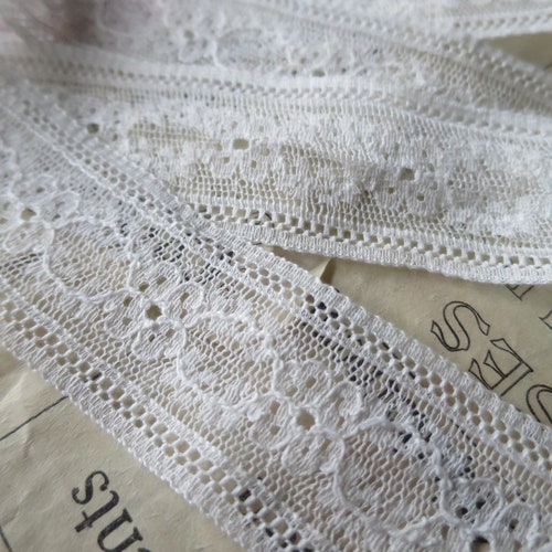 Off White English Nottingham Cluny Lace Diamond & Raised - Etsy