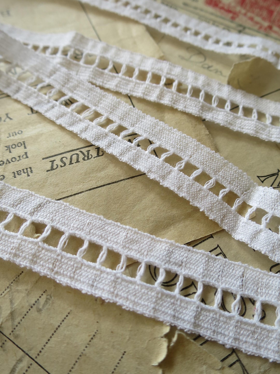 Ecru English Nottingham Lace- Ladder Insertion- 1.7 Cm - Etsy UK