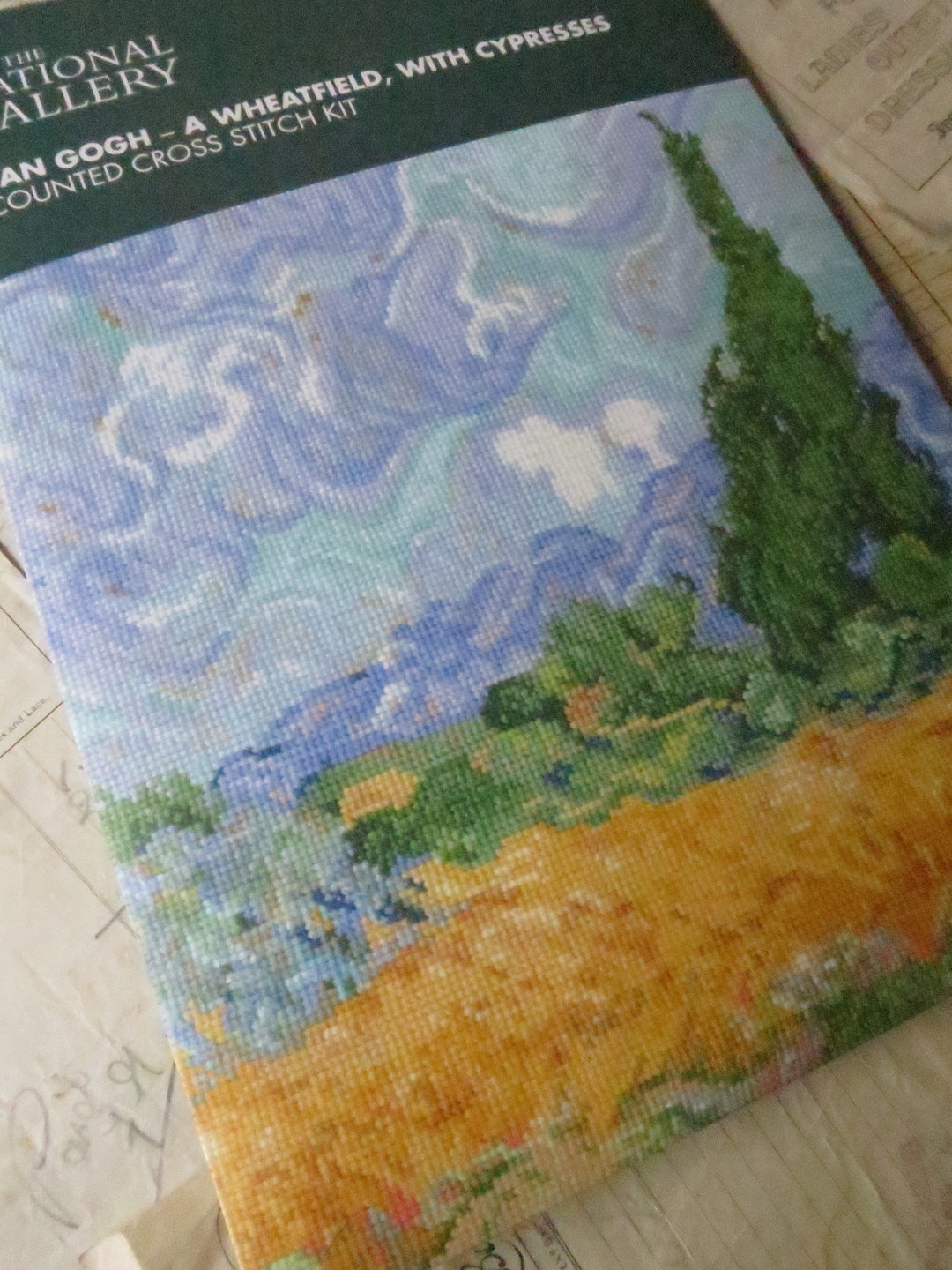 The National Gallery 'A Wheatfield With Cypresses' Van Gogh- Cross ...